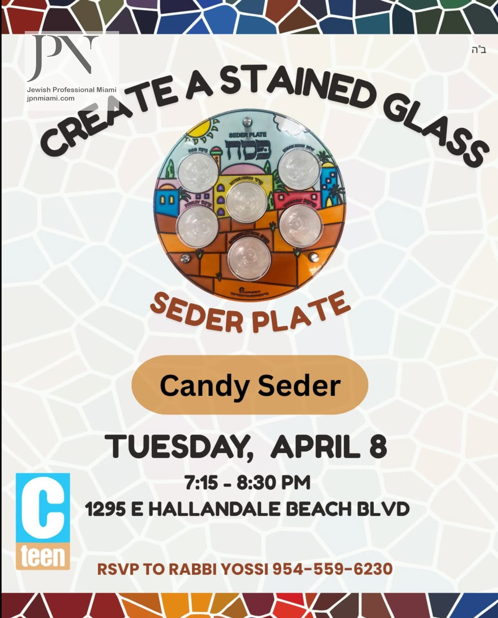 CTeen Florida: Create A Stained Glass Candy Seder - JPN Miami