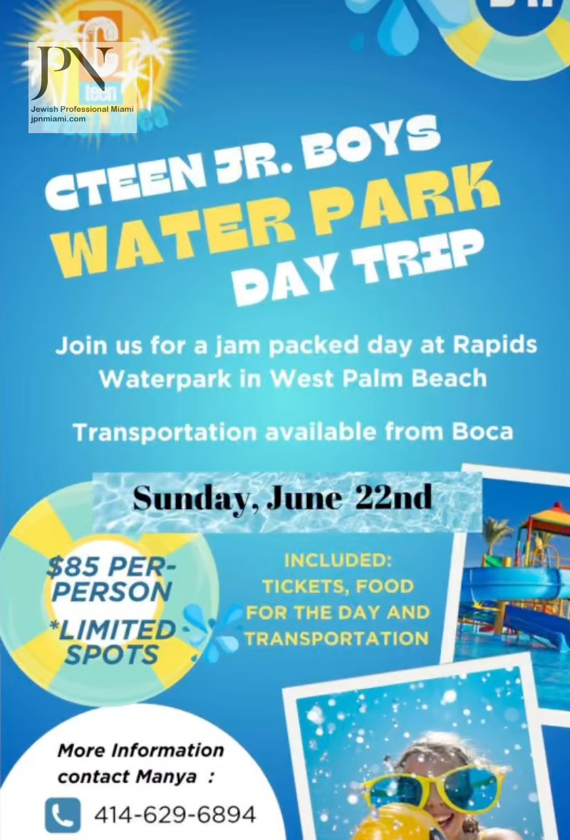 Chabad of West Boca Raton: Water Park Day Trip - JPN Miami