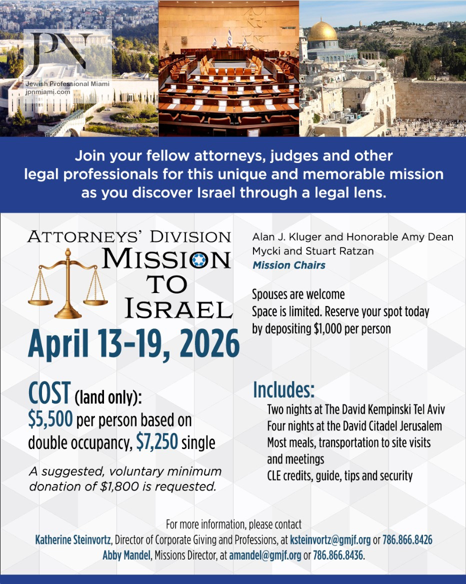 Greater Miami Jewish Federation: Attorneys' Division Mission to Israel ...